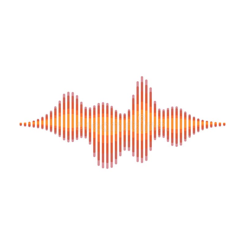 Sound of Wave Vector Icon.Cartoon Vector Icon Isolated on White ...