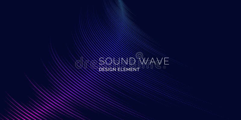 Sound Wave. Vector Illustration on Dark Background Stock Vector ...