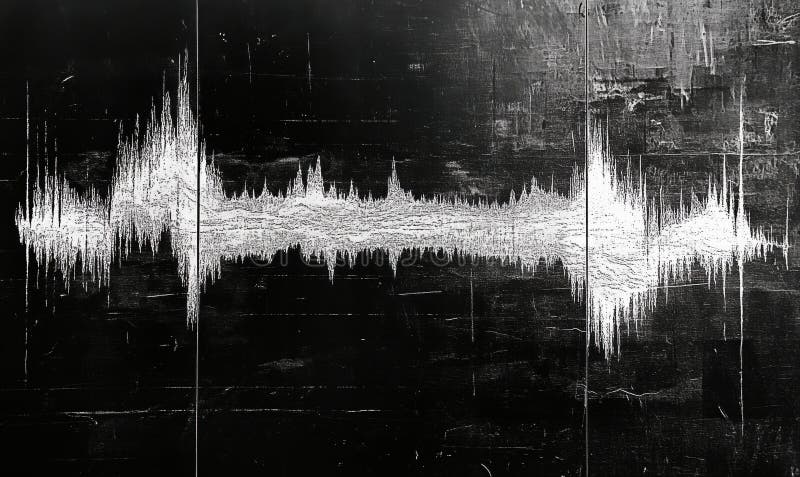 Sound Wave Visualization, Abstract Art, Black and White Design ...