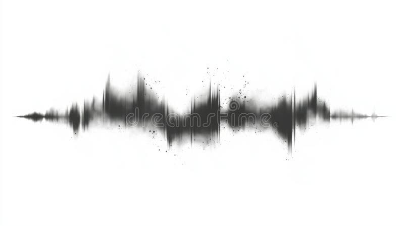 Sound Wave Visualization, Abstract Black and White Design, Smooth ...