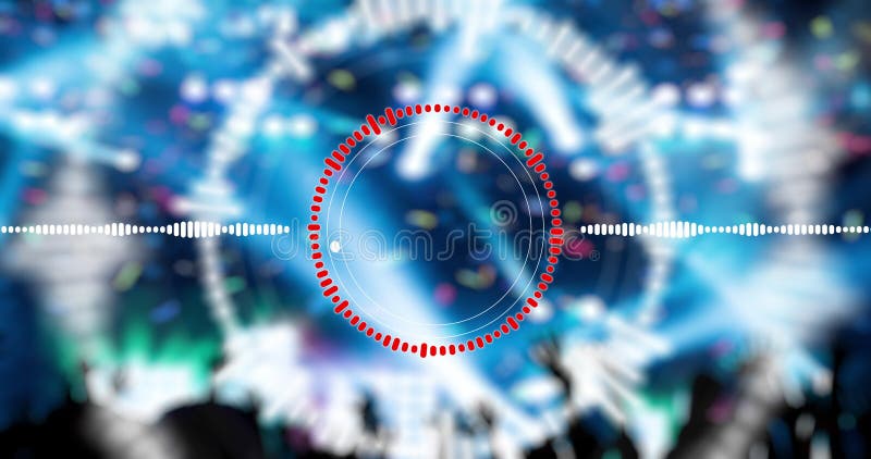 Circle Audio Equalizer Background. Animation. Abstract Circular ...