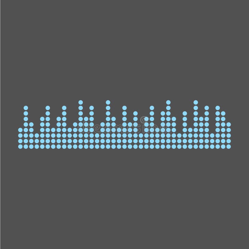 Sound waveforms icon pixel stock illustration. Illustration of stereo ...