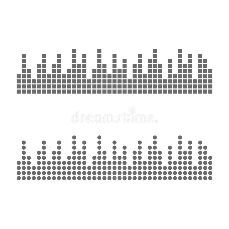 Sound waveforms icon pixel stock illustration. Illustration of design ...