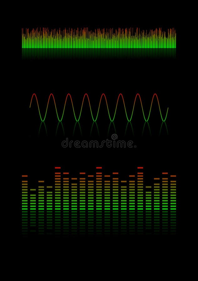 Sound waves stock vector. Illustration of graphic, meter - 11521896