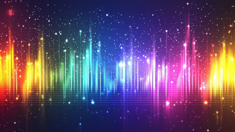 Sound Waves, Abstract Digital Equalizers with Colorful Spectrum Stock ...