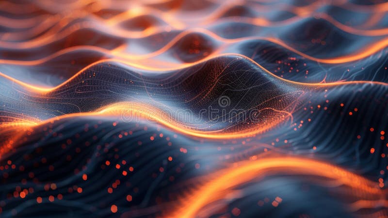 The Sound Waves in an Abstract Landscape are Made Up of Frequency Audio ...