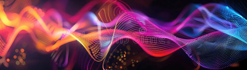 Sound Waves As Spirals Abstract Depiction of Sound Waves As Colorful ...