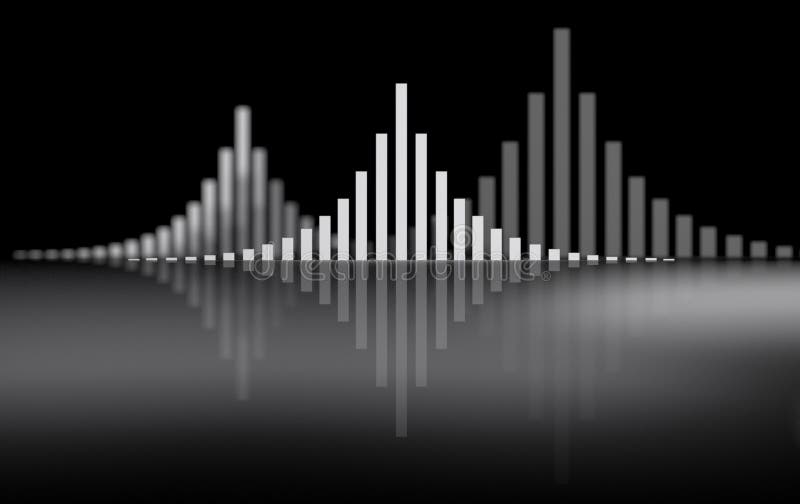 Black and White Sound Waves Stock Vector - Illustration of listen ...