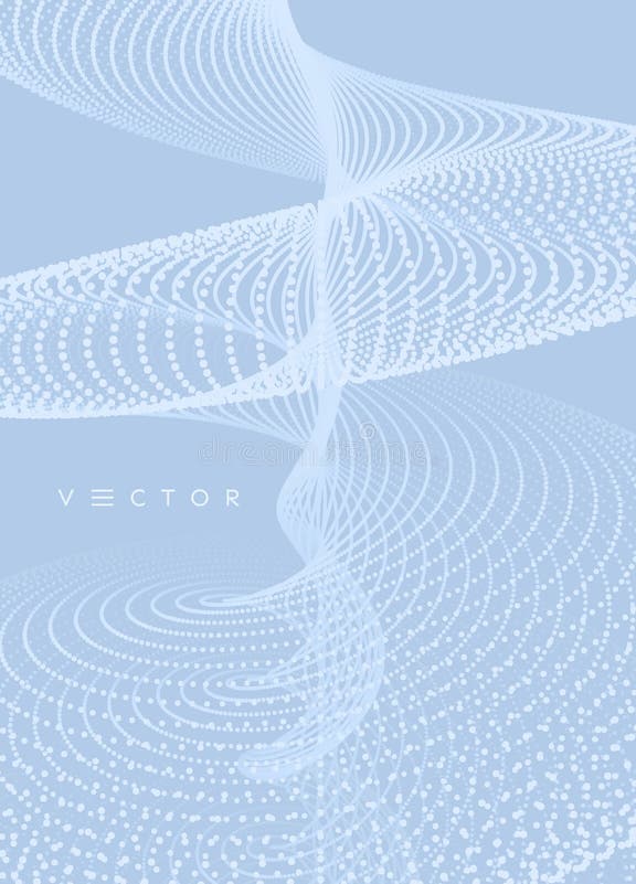 Sound Waves Big Data Visualization Array With Dynamic Particles