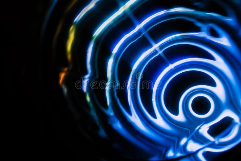 Sound Waves in the Dark in Full Color Stock Photo - Image of background ...