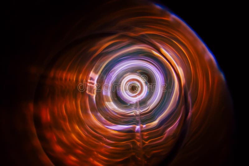Sound Waves in the Dark in Full Color Stock Image - Image of electric ...