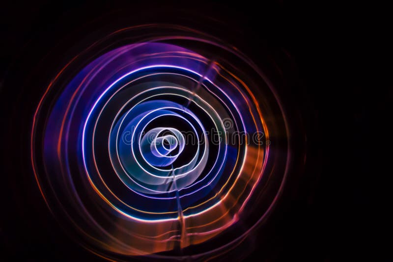 Sound Waves in the Dark in Full Color Stock Photo - Image of hypnosis ...