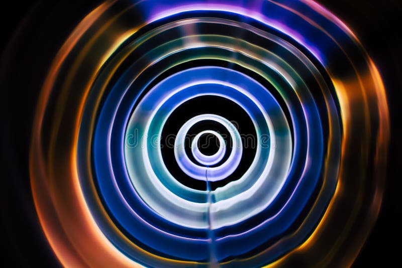 Sound Waves in the Dark in Full Color Stock Image - Image of high ...