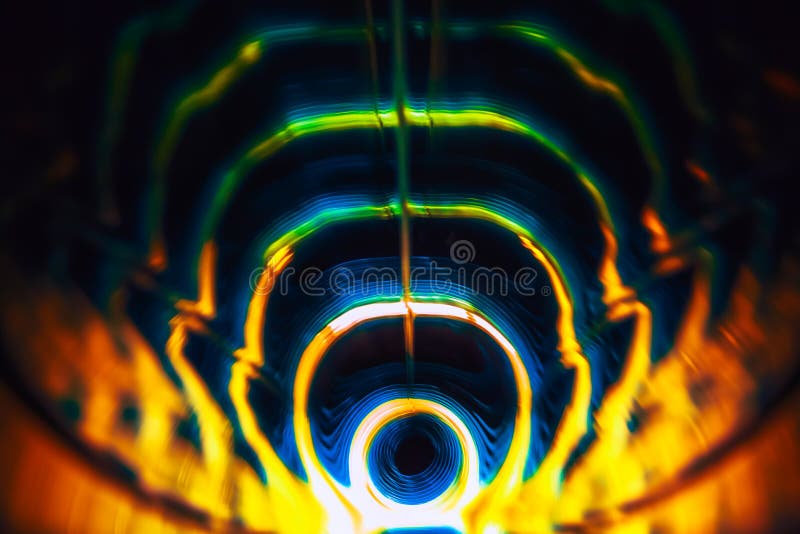 Sound Waves in the Dark in Full Color Stock Image - Image of fractal ...