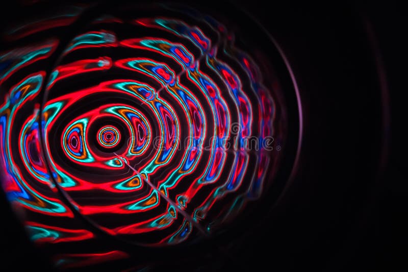 Sound Waves in the Dark in Full Color Stock Image - Image of abstract ...