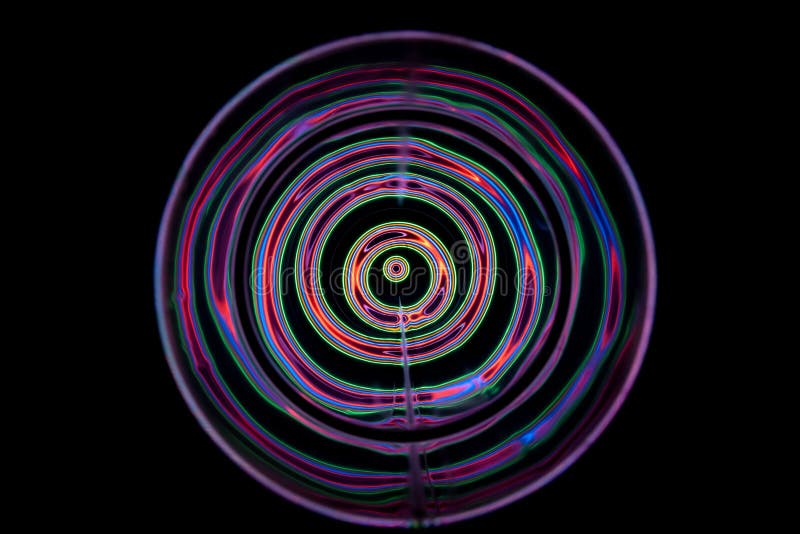 Sound Waves in the Dark in Full Color Stock Image - Image of effect ...