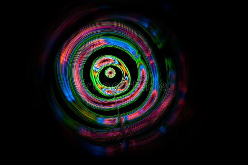 Sound Waves in the Dark in Full Color Stock Image - Image of hypnosis ...