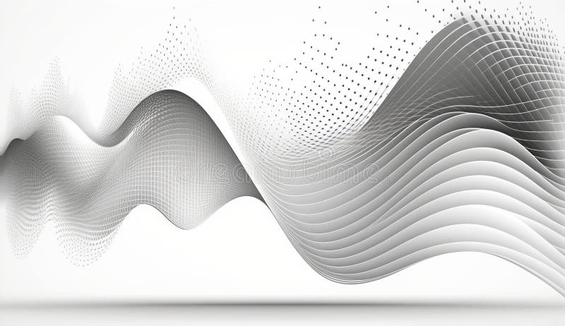 Sound Waves. Dynamic Effect. Illustration with Particle Wave Flow. AI ...