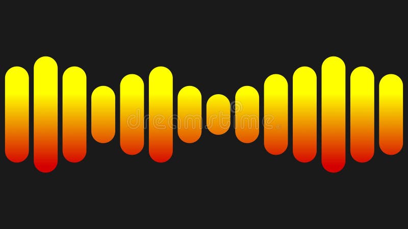 Sound Waves. Sound Frequency. Sound Wave in Yellow and Red Tones. Stock ...