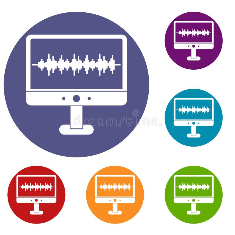 Sound waves icons set stock vector. Illustration of future - 96538617