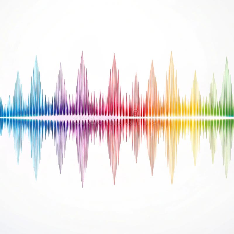 Sound Waves Isolated on White Background Stock Illustration ...