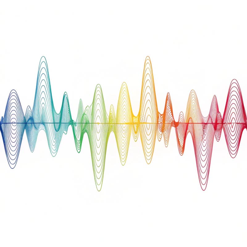 Sound Waves Isolated on White Background Stock Illustration ...