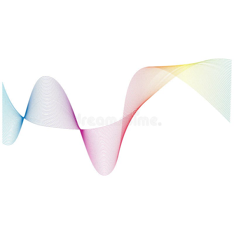 Sound Waves Line Vector Illustration Design Stock Vector - Illustration ...