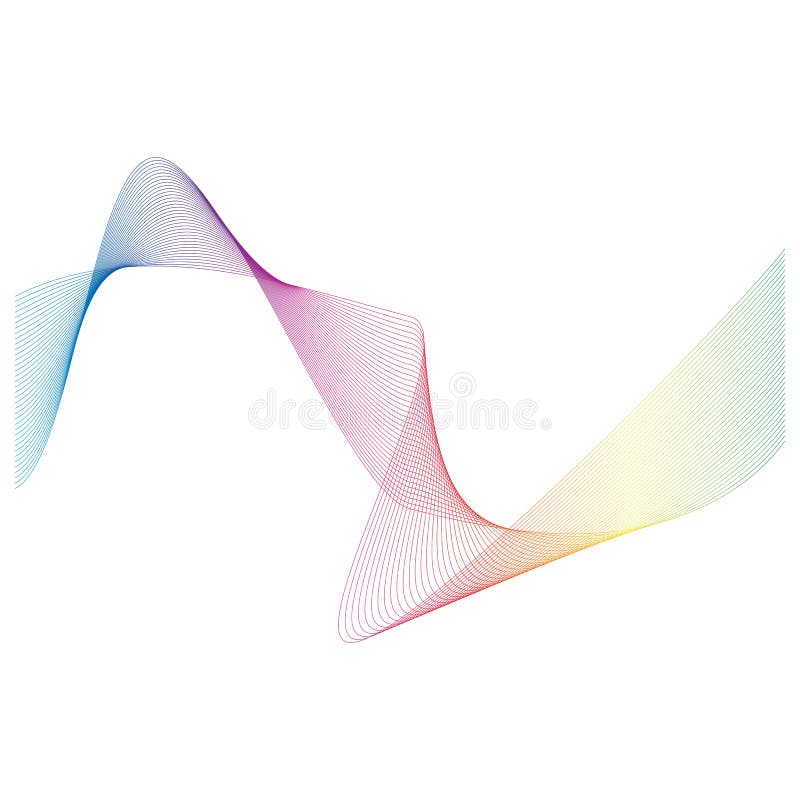 Sound Waves Line Vector Illustration Design Stock Vector - Illustration ...