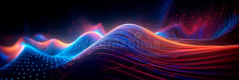 Sound Waves, with Lines and Circles Forming a Dynamic and Abstract ...