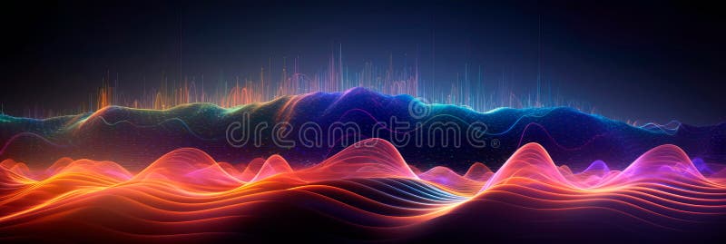 Sound Waves, with Lines and Circles Forming a Dynamic and Abstract ...