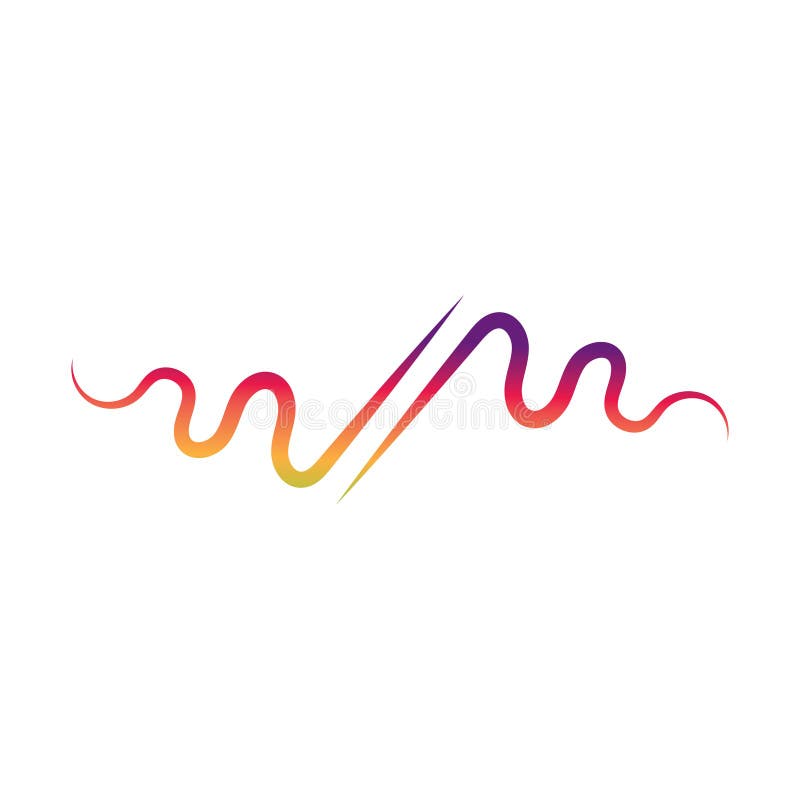 Sound Waves Logo Line Vector Stock Vector - Illustration of science ...