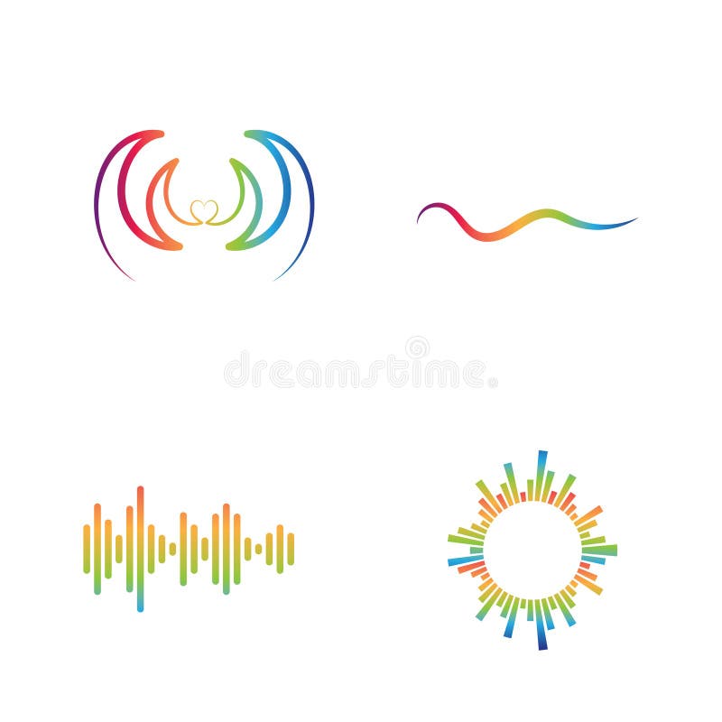 Sound Waves Logo Line Vector Stock Vector - Illustration of amplitude ...