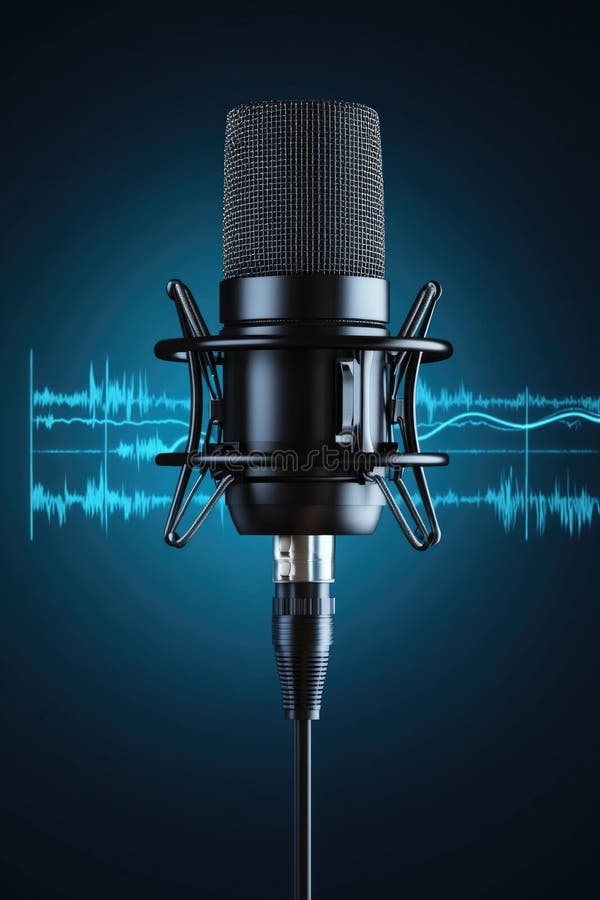 Sound Waves from Microphone Stock Illustration - Illustration of ...