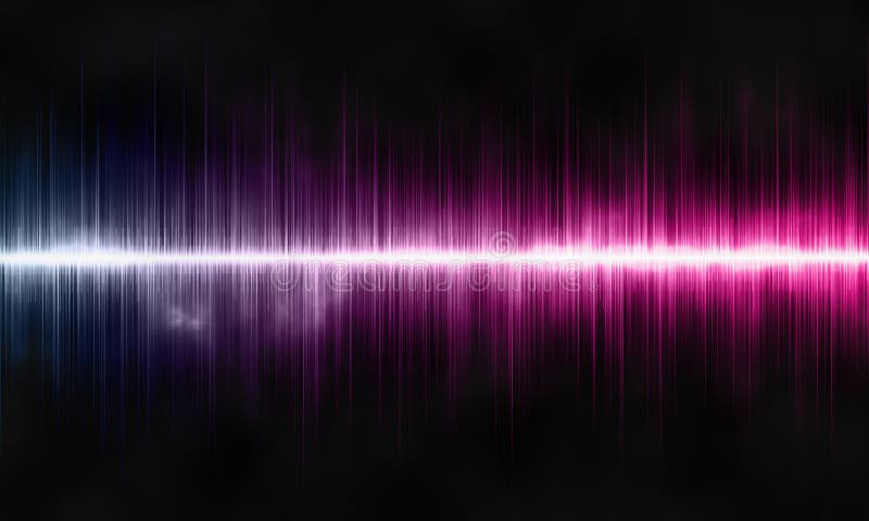 Sound Waves Oscillating with the Glow of Light, Abstract Technology ...