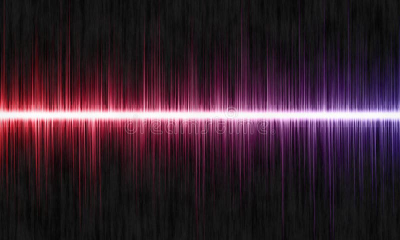 Red Abstract Sound Waves on a Black Background Stock Illustration ...