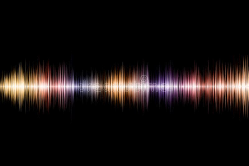 Sound Oscillating Wave Colorful Glowing Music. Recognition Voice ...