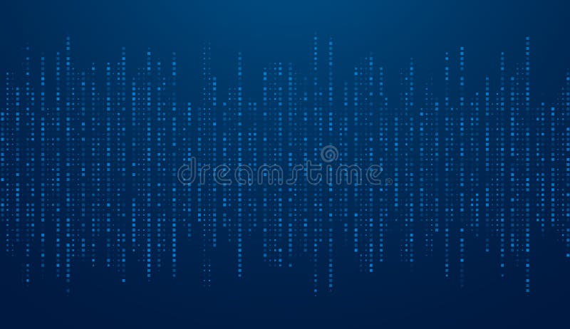 Sound Waves Oscillating Glow Light. Pixel Music Player Equaliser Stock ...