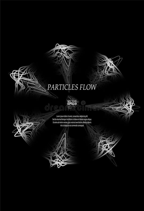 Sound Waves from Particles on a Black Background. Contrast Emphasizes ...
