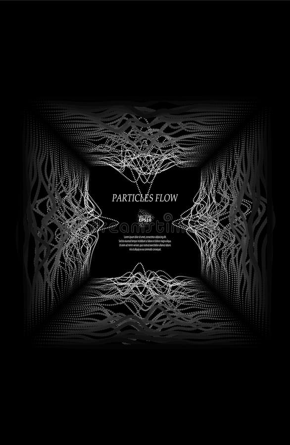 Sound Waves from Particles on a Black Background. Contrast Emphasizes ...