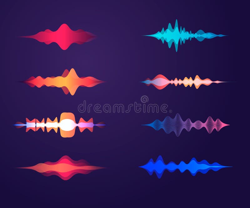 Amplitude Colorful Motion Waves Abstract Equalizer Music Sound Voice