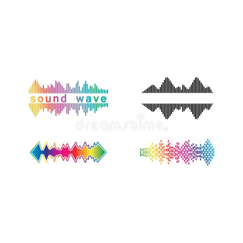 Sound Waves Set Vector Illustration Stock Vector - Illustration of club ...