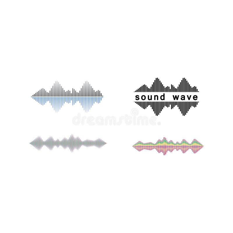 Sound Waves Set Vector Illustration Stock Vector - Illustration of ...