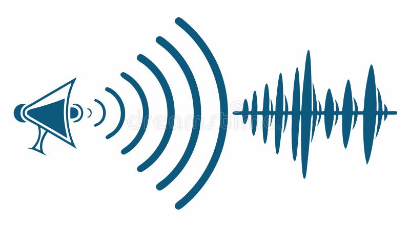 Sound Waves Speaker Icon, Audio Volume Frequency Vector Graphic ...