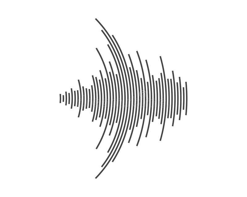 Sound Waves Vector Design Template Stock Vector - Illustration of ...
