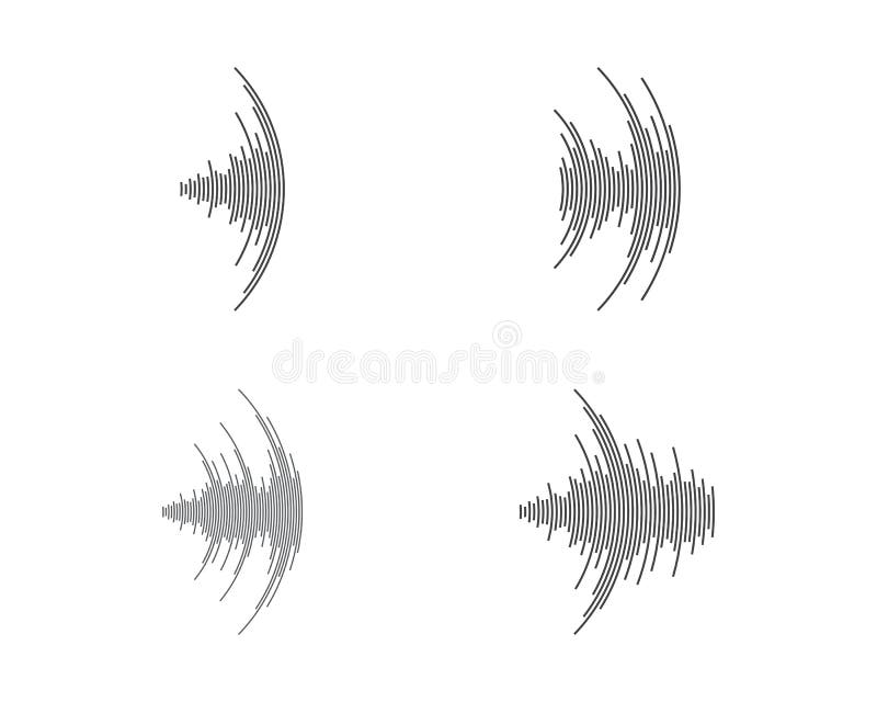 Sound Waves Vector Design Template Stock Vector - Illustration of ...