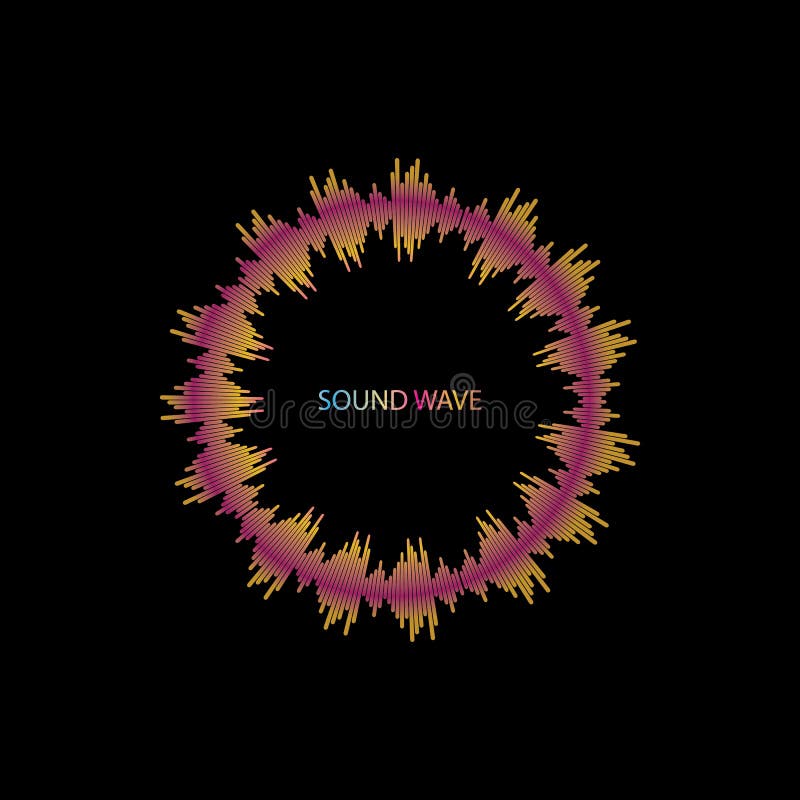 Sound Waves Vector Illustration Stock Vector - Illustration of element ...