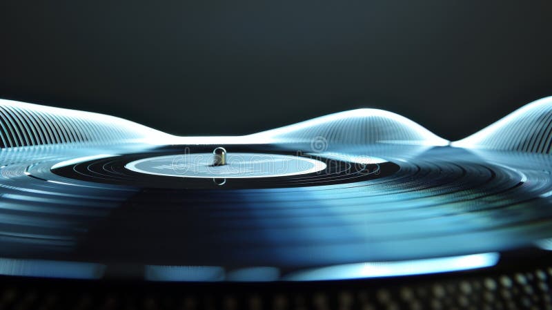 The Sound Waves of a Vinyl Record Being Played Can Be Seen on a Sound ...
