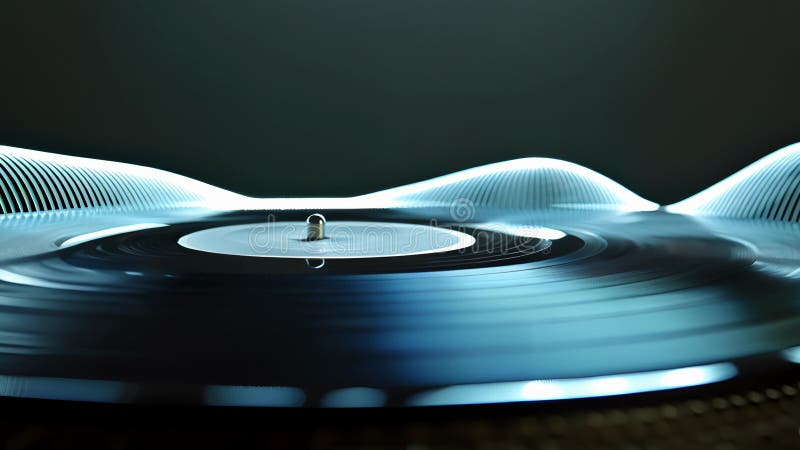 The Sound Waves of a Vinyl Record Being Played Can Be Seen on a Sound ...