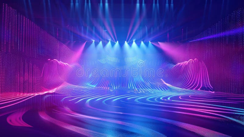 Sound Waves Visualization in a Vibrant Concert Hall Dynamic Patterns ...