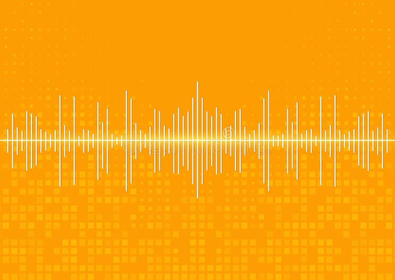 Sound Waves White. Abstract Orange Background Stock Vector ...
